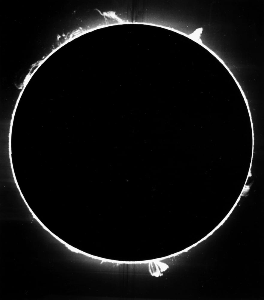 Solar Prominences. /Nthe Whole Edge Of The Sun Taken With Calcium K ...
