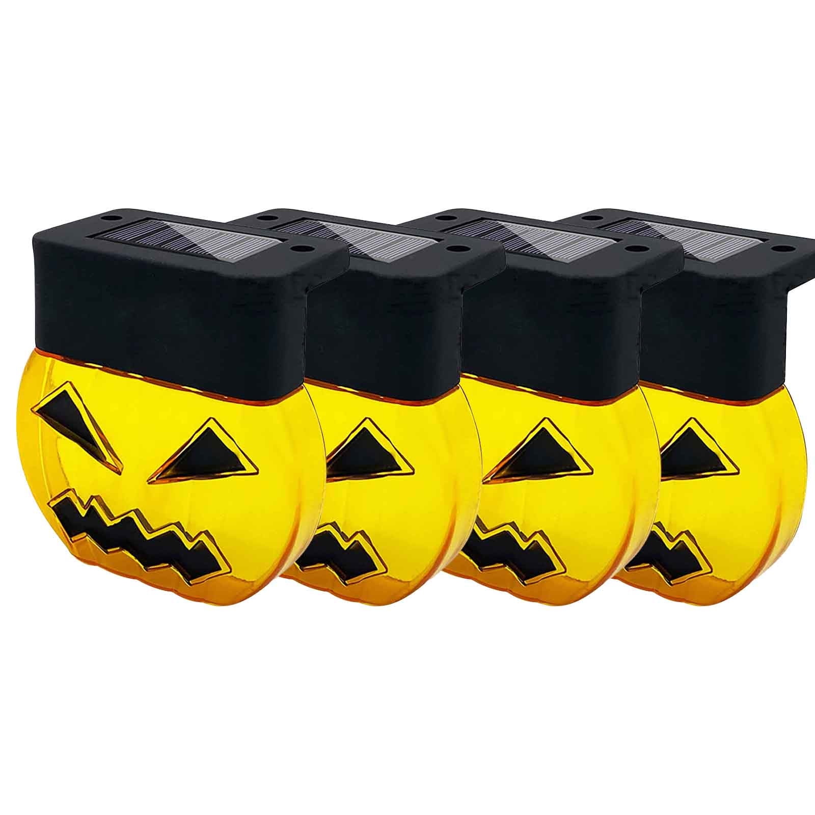 Solar Pumpkin Lights, 2 Pack LED Halloween Decorations for Garden ...