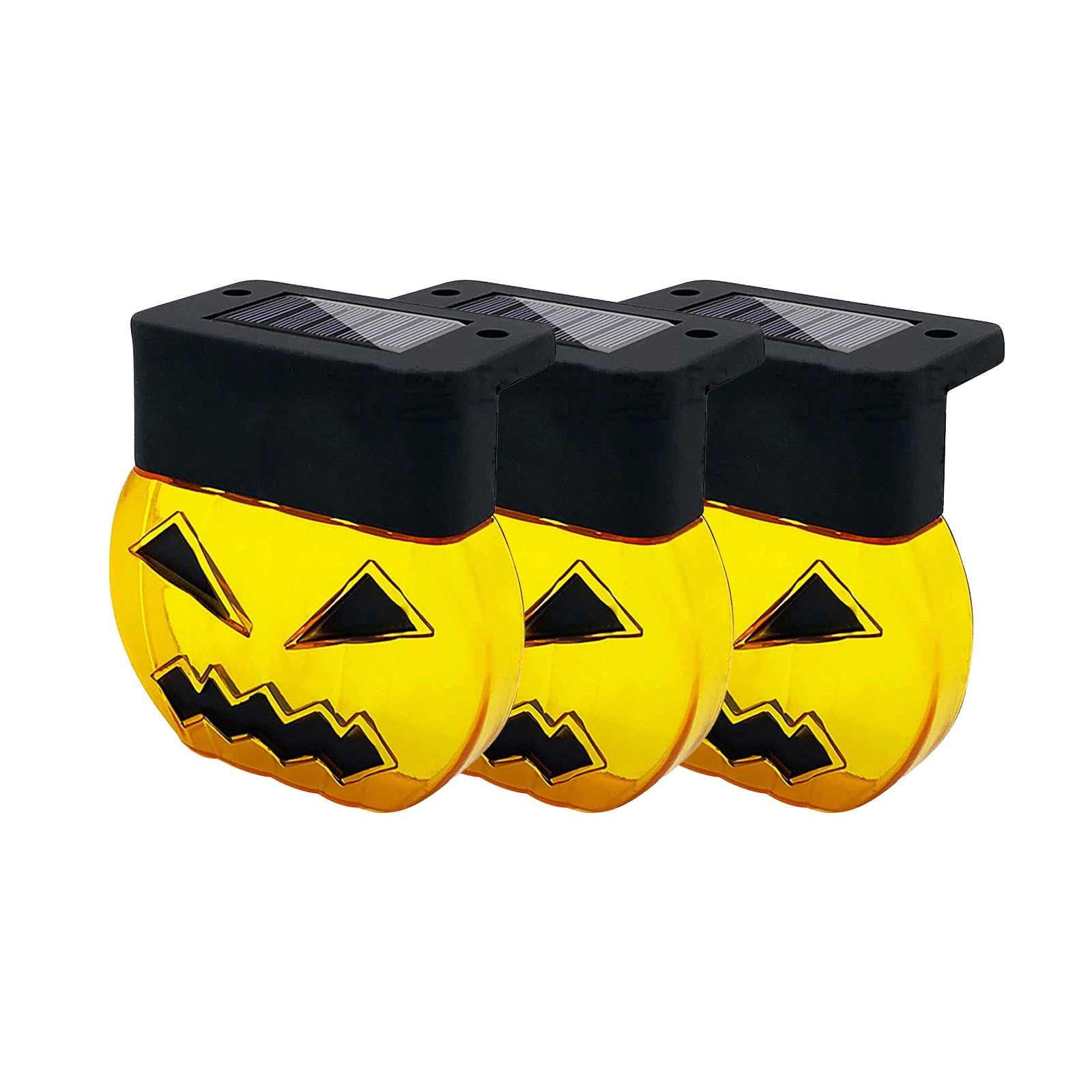 Solar Pumpkin Lights, 2 Pack LED Halloween Decorations for Garden ...