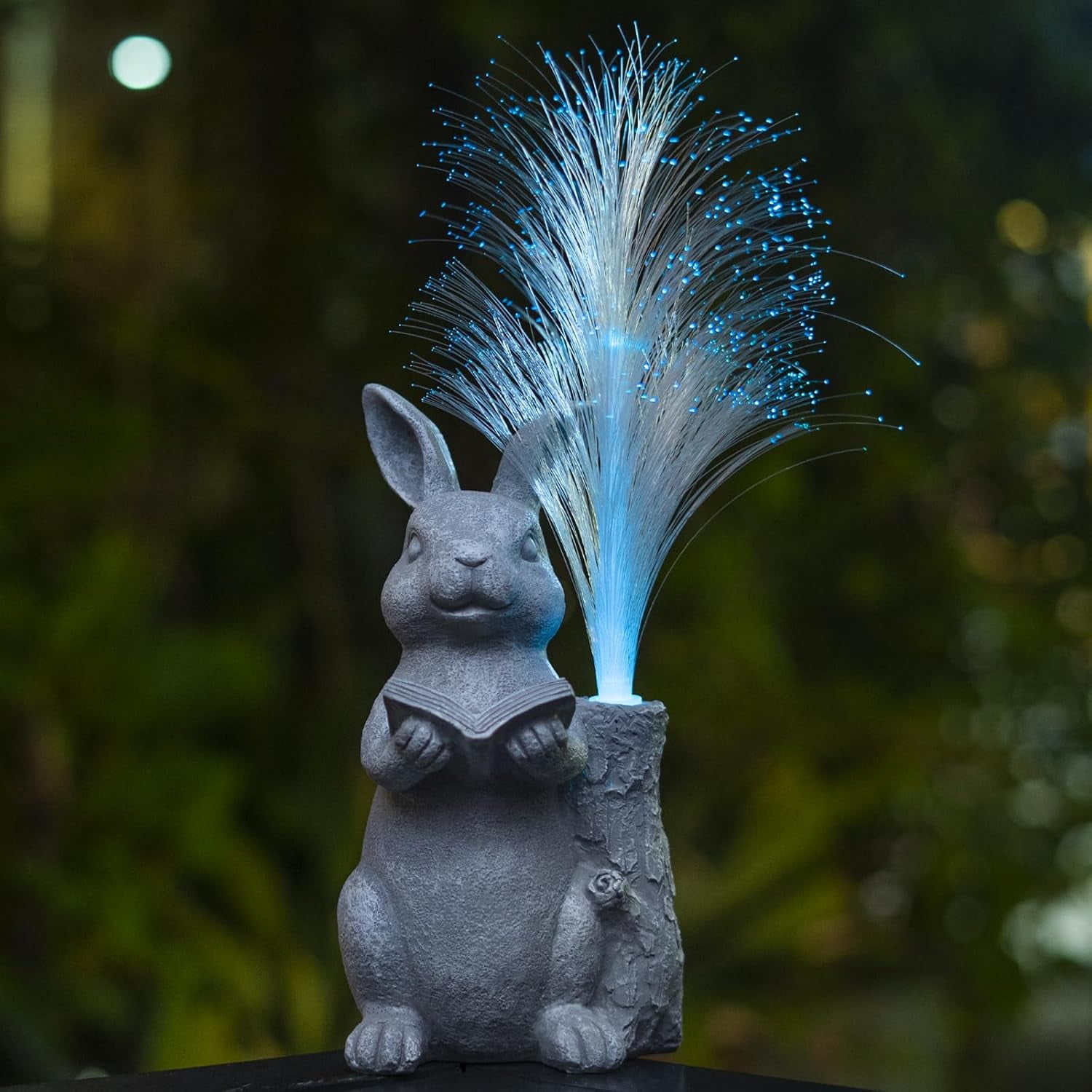 Solar Rabbit Garden Statue with Color-Changing LED Lights – Bunny ...