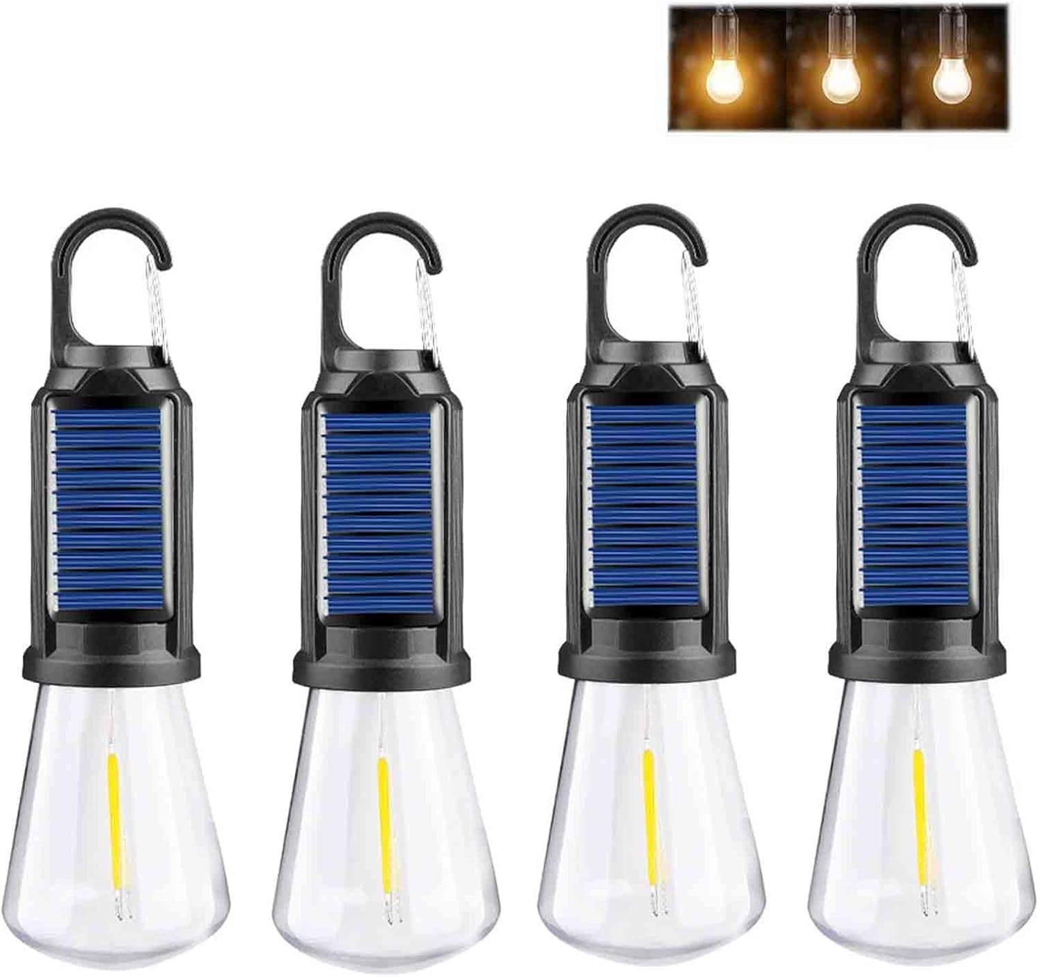 Solar Rechargeable Hooked Camping Light, 2025 New Vintage Outdoor Tent ...