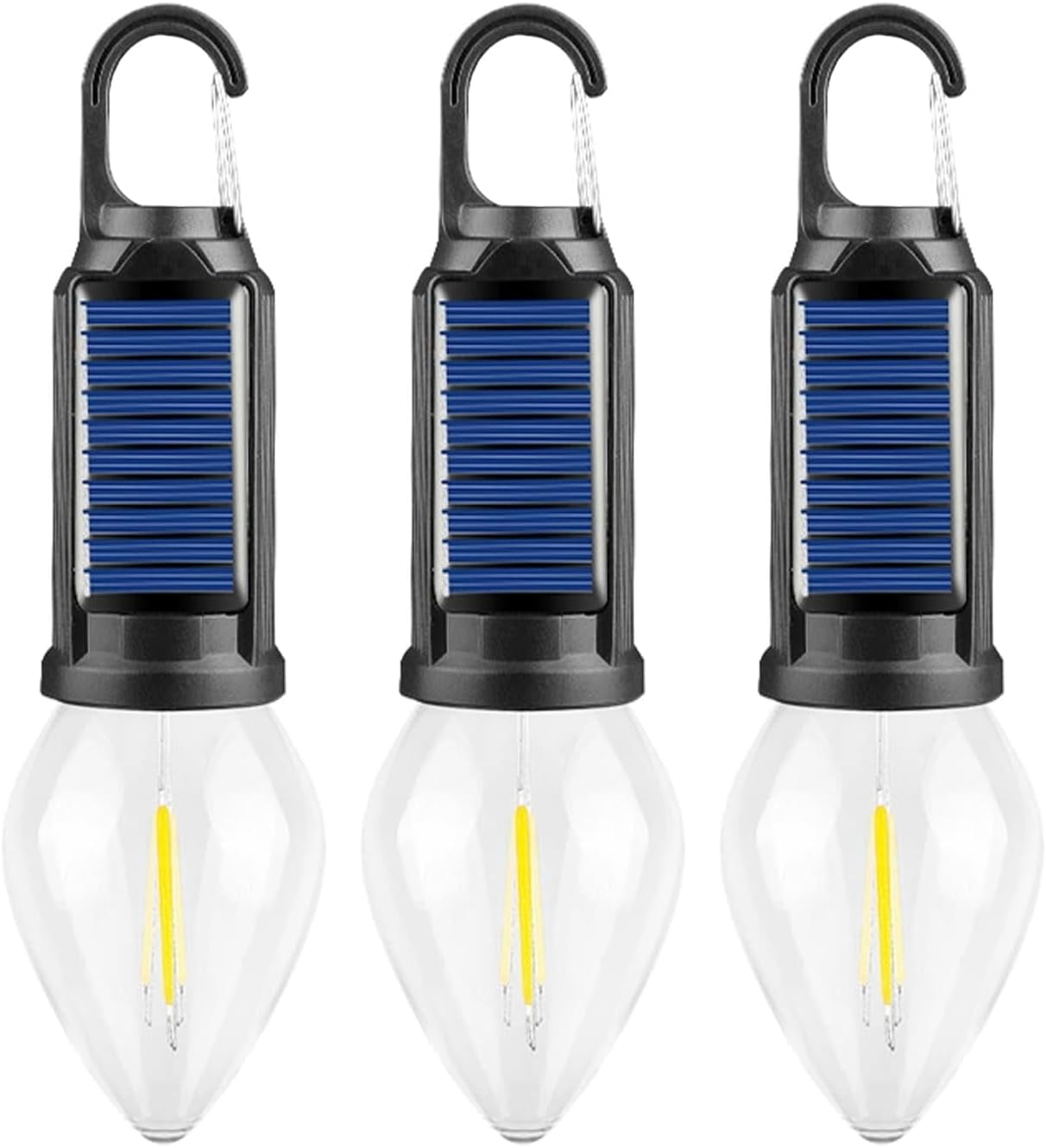 Solar Rechargeable Hooked Camping Light, Shineshore LED Solar Tent ...