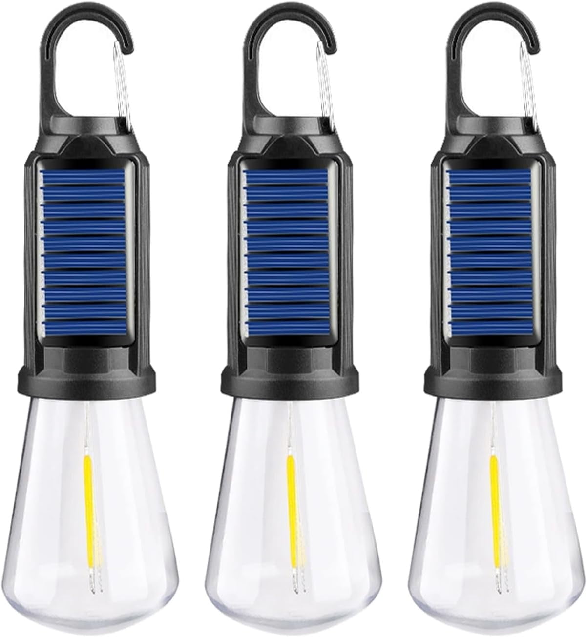 Solar Rechargeable Hooked Camping Light, Shineshore LED Solar Tent ...