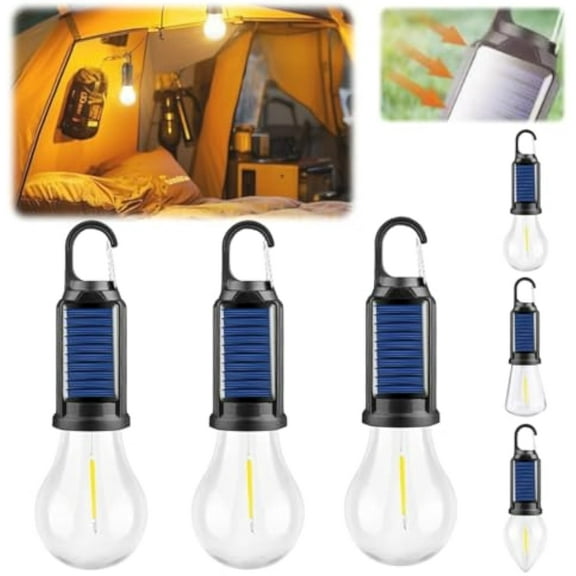 eYotto 2-in-1 Solar Camping Fan Light, Rechargeable LED Lantern ...