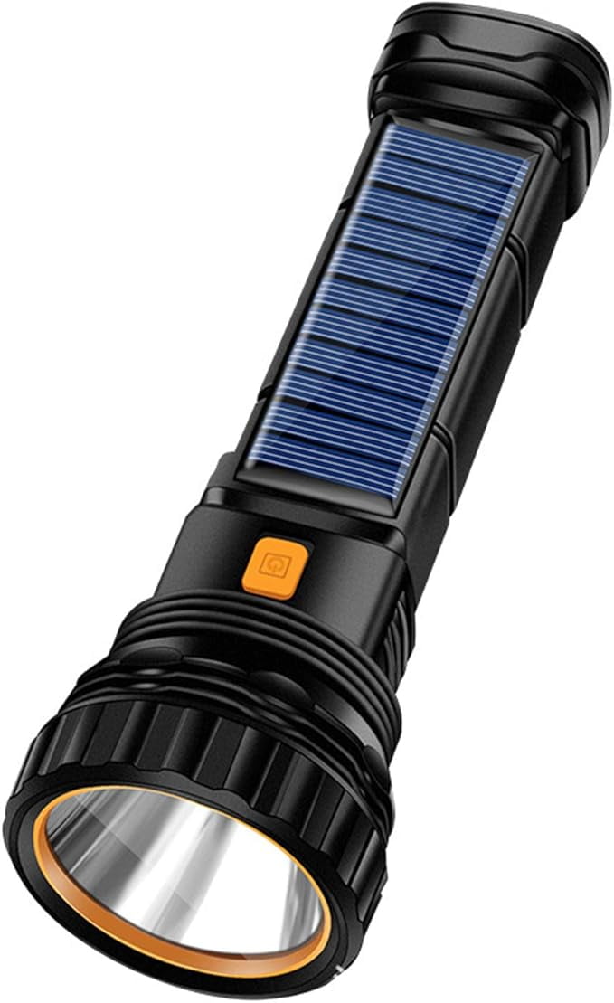 Solar/Rechargeable Multi Function 1000 Lumens LED Flashlight, with Emergency Strobe Light and ...