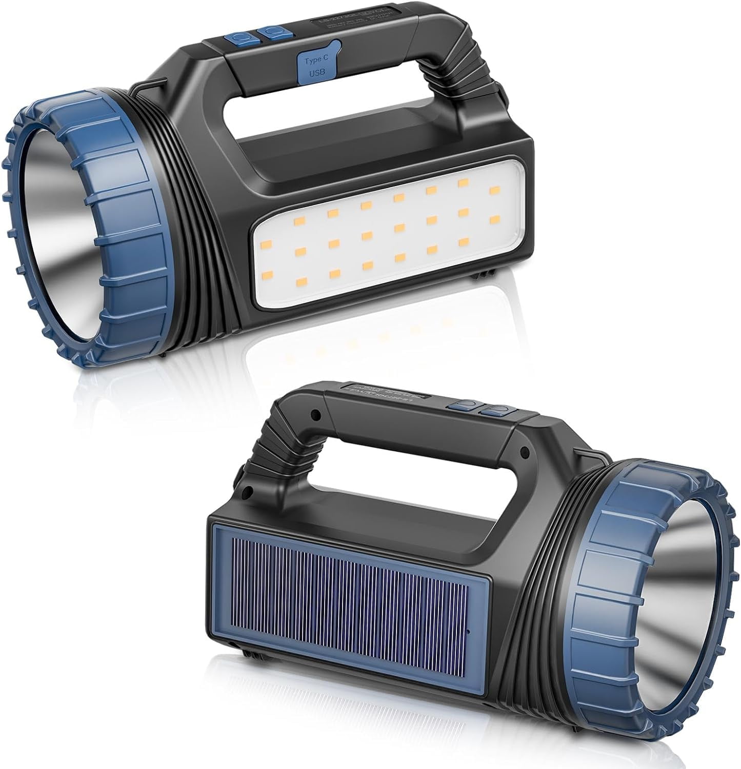 Solar/Rechargeable Multi Function 1000 Lumens LED Flashlight, with ...
