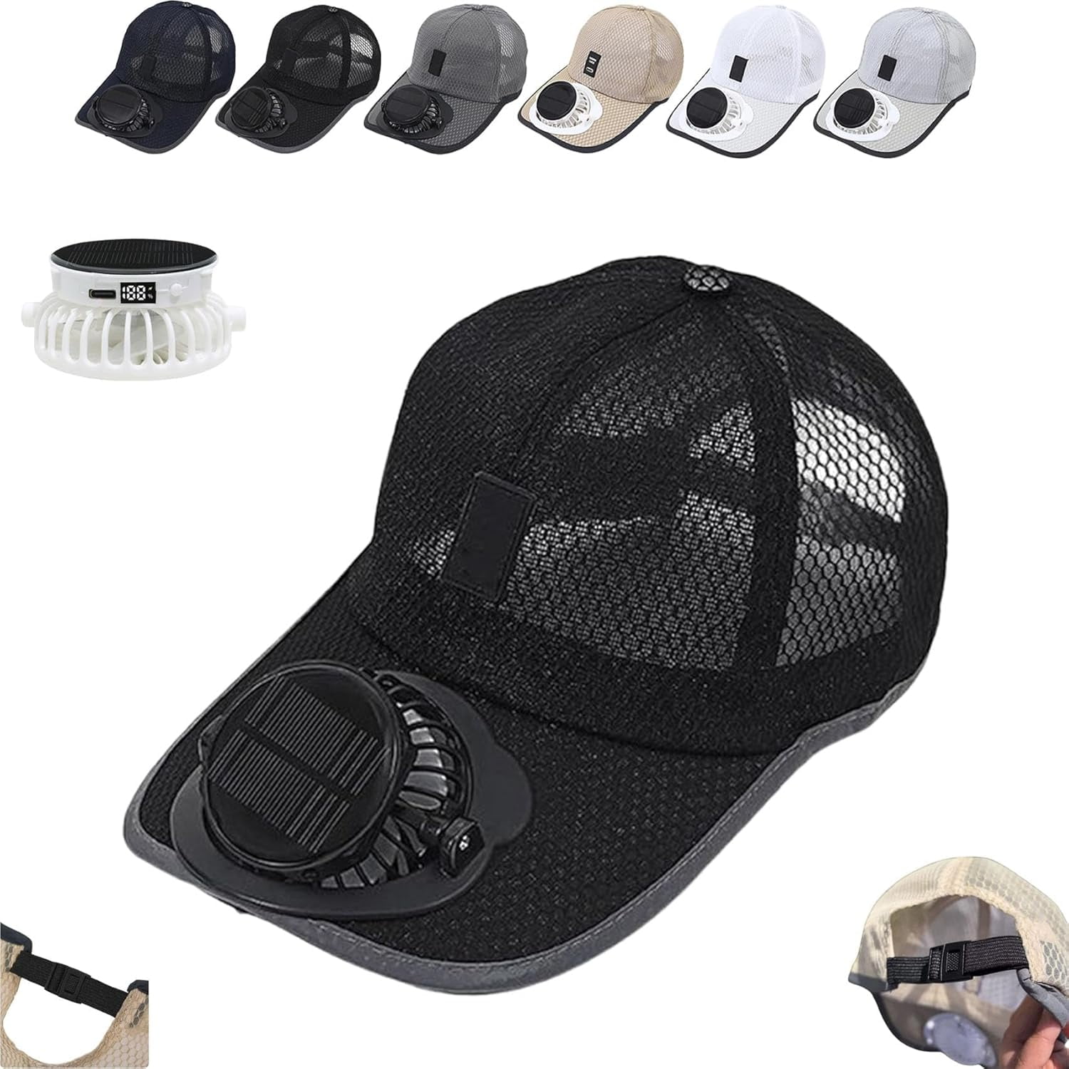 Solar Rechargeable Peaked Cap, 2025 New Solar Rechargeable Peaked Cap ...