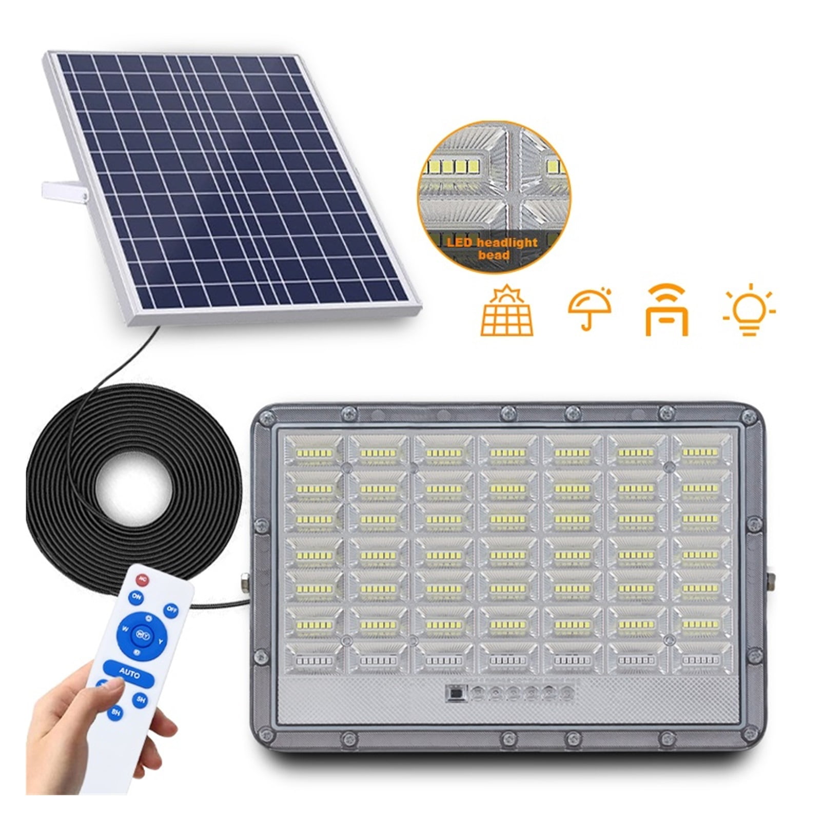 Solar Reflector Solar Aluminum Spotlights LED Light 5M Cord Outdoor ...