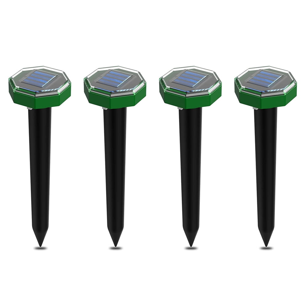 Solar Repellent Ultrasonic 4 Pack Outdoor Powered Sonic Deterrent for ...