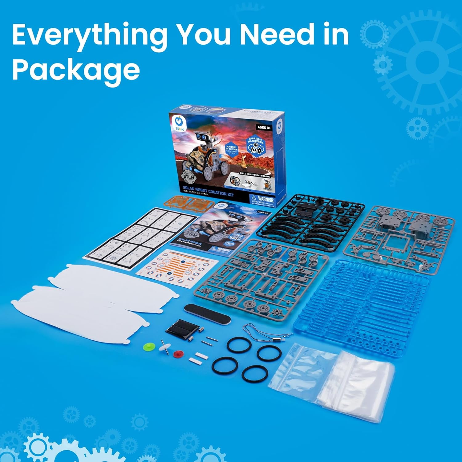 Solar Robot Building Kit STEM Gift for Aged 8-13, DIY Science ...