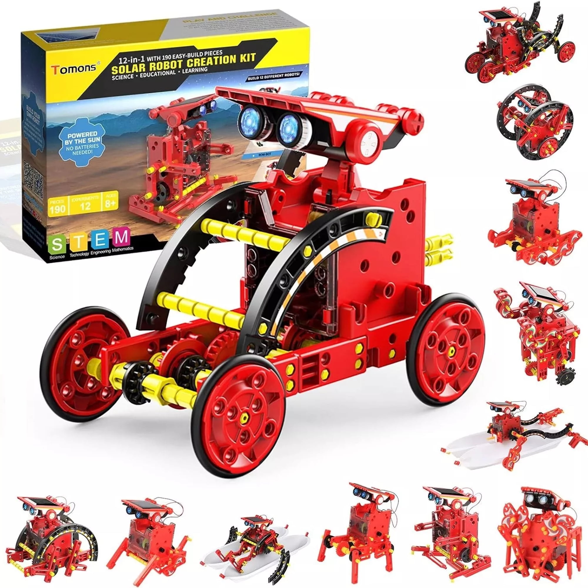 Solar Robot Kit 12 in 1 Science Robot Kit Building Toys for Kids NEW ...