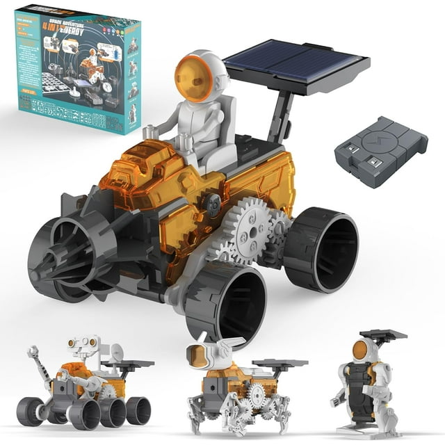 Solar Power Robots Set, STEM Building Toy Space Robotics Kit, Featuring ...