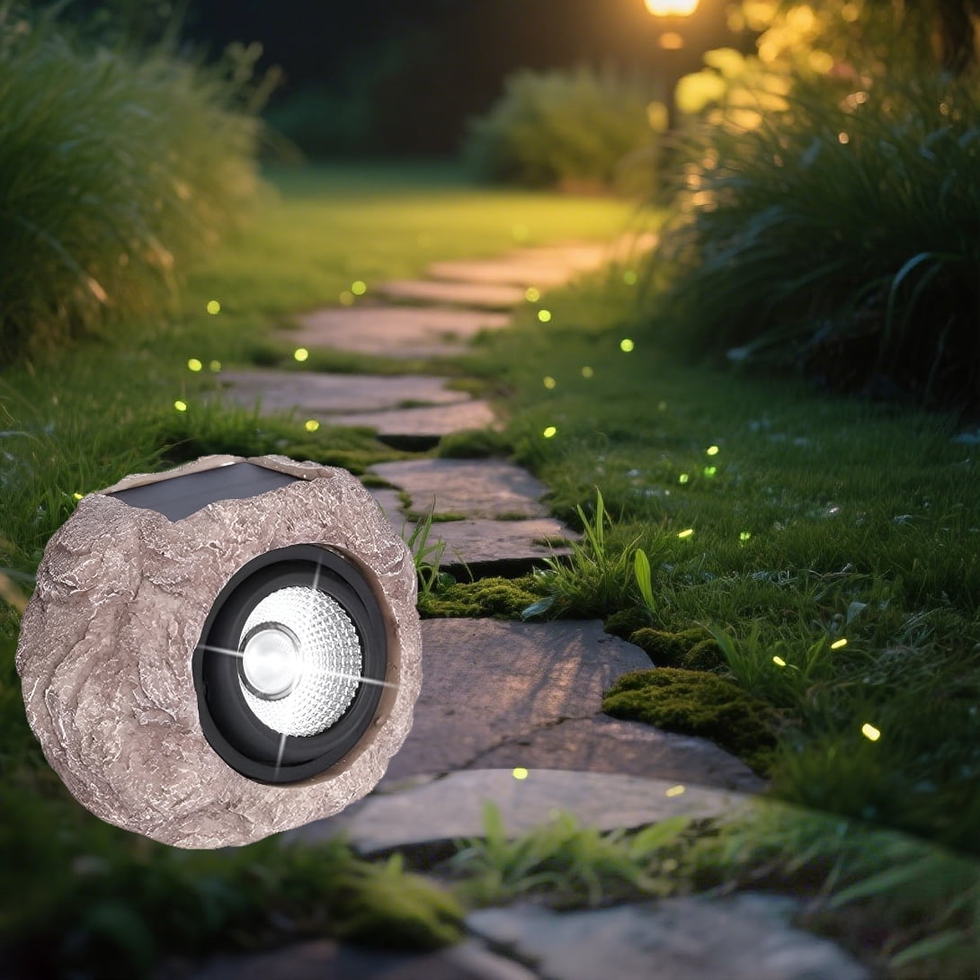 Solar Rock Lights Outdoor – Waterproof LED Spotlights for Garden ...