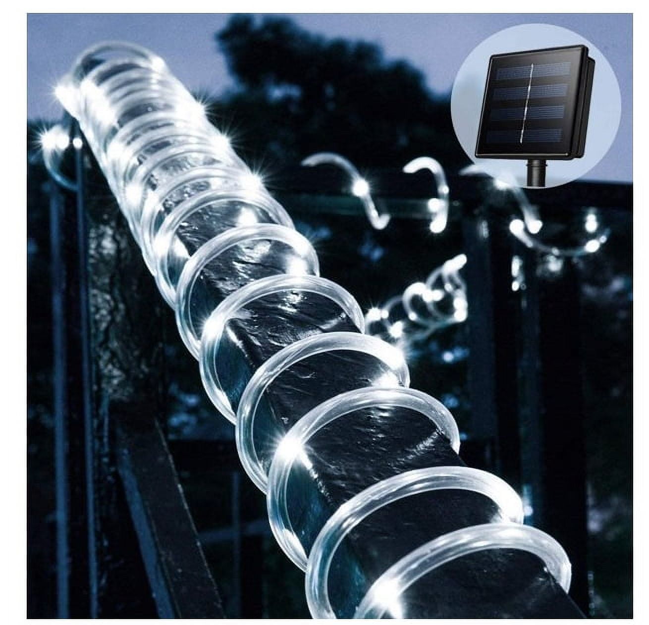 Topboutique Solar Rope Light, 200 LEDs, IP65 Waterproof, Patio Holiday ...