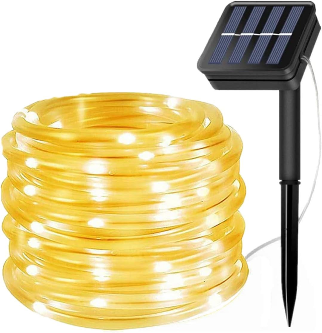 Solar Rope Light Outdoor, 23ft 50 LED Waterproof LED Copper Fairy ...