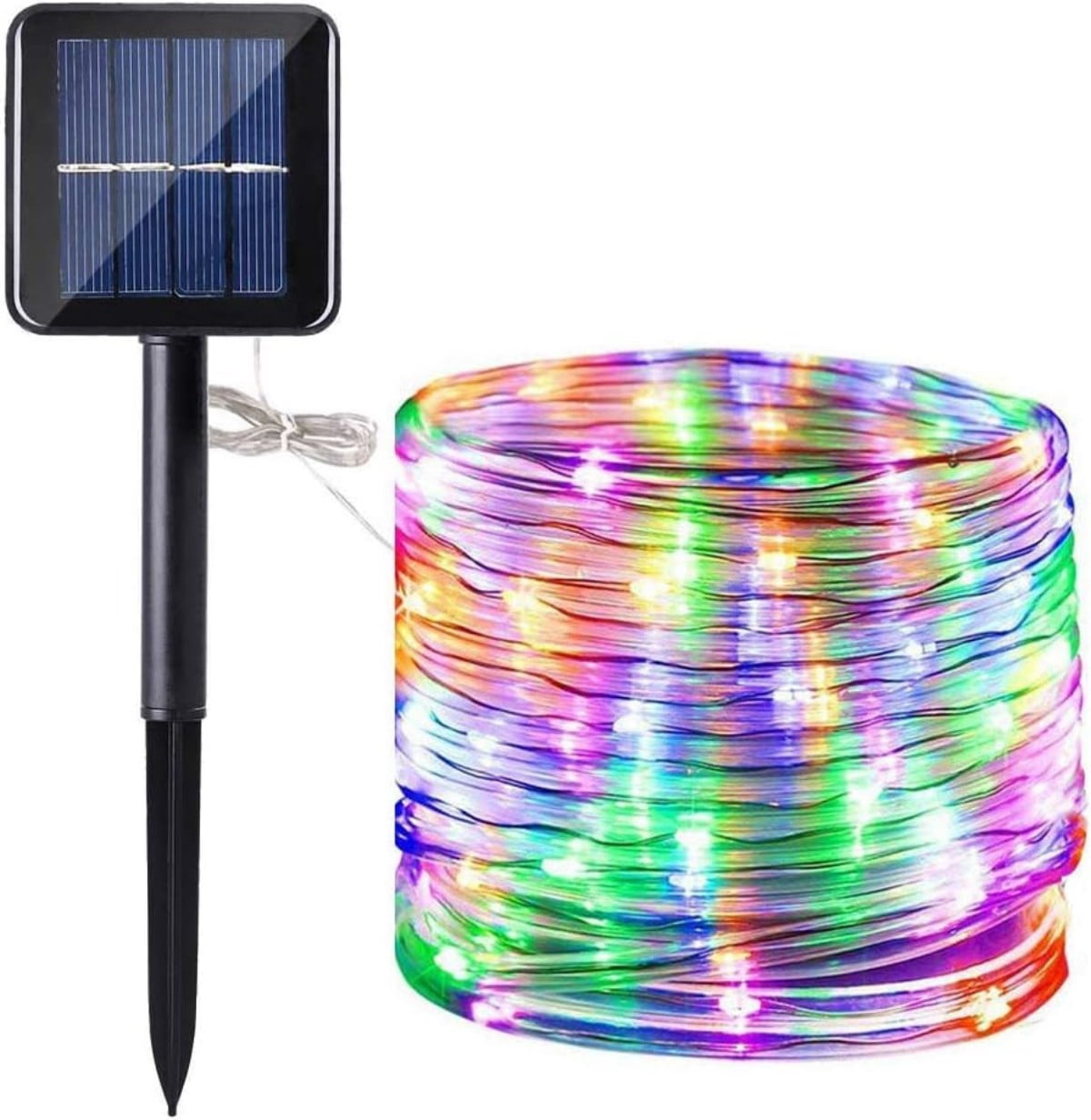 Solar Rope Lights, 23ft 50 LED Waterproof Copper Tube Wire String ...