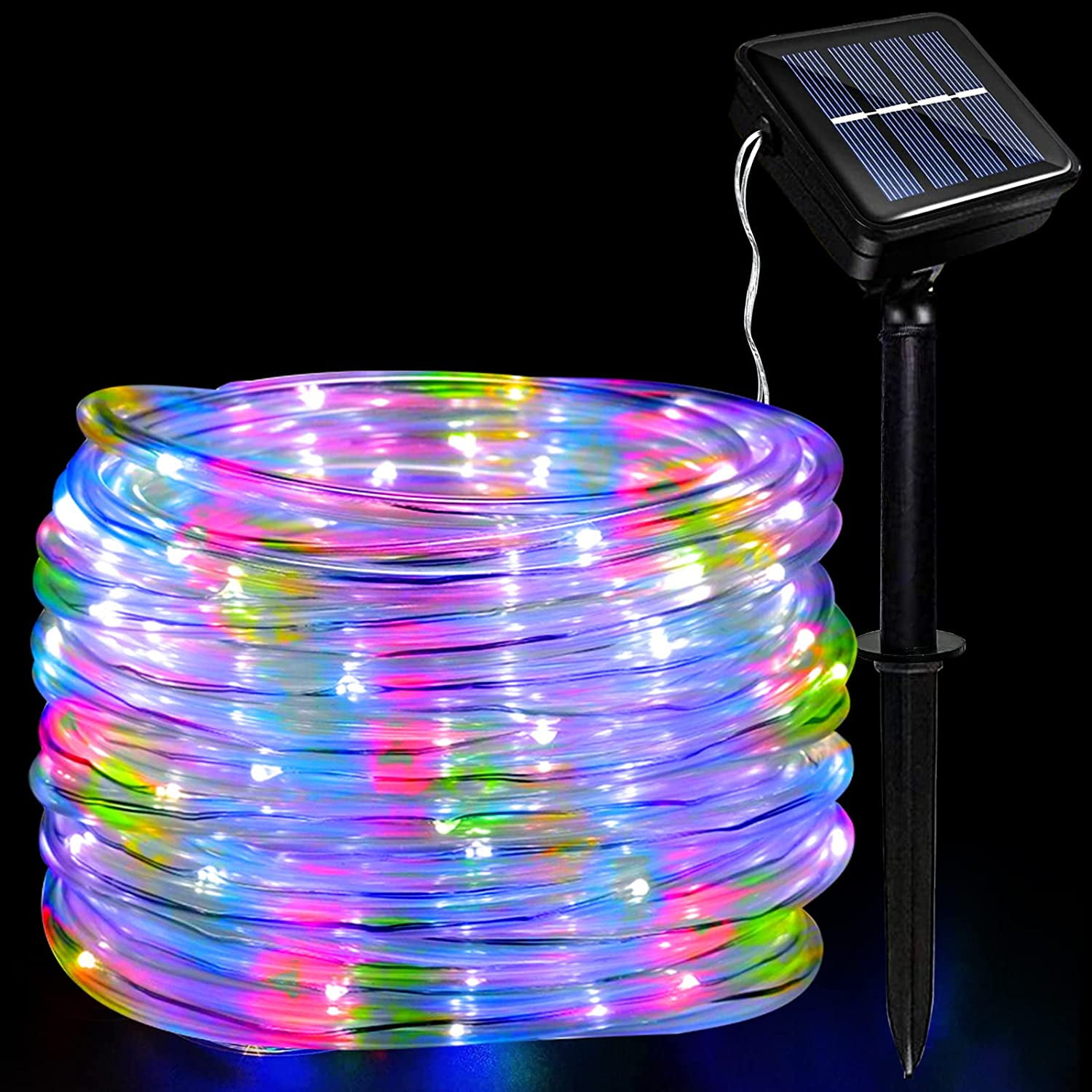 Solar Rope Lights Outdoor ,39ft 100 LED LED Rope Lights Waterproof ...