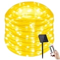 Solar Rope Lights- Solar Rope Lights with Remote Control- 100 LEDs 39ft ...