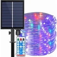 Solar Rope String Lights, 32M/105ft 300LEDs Waterproof Copper Wire ...