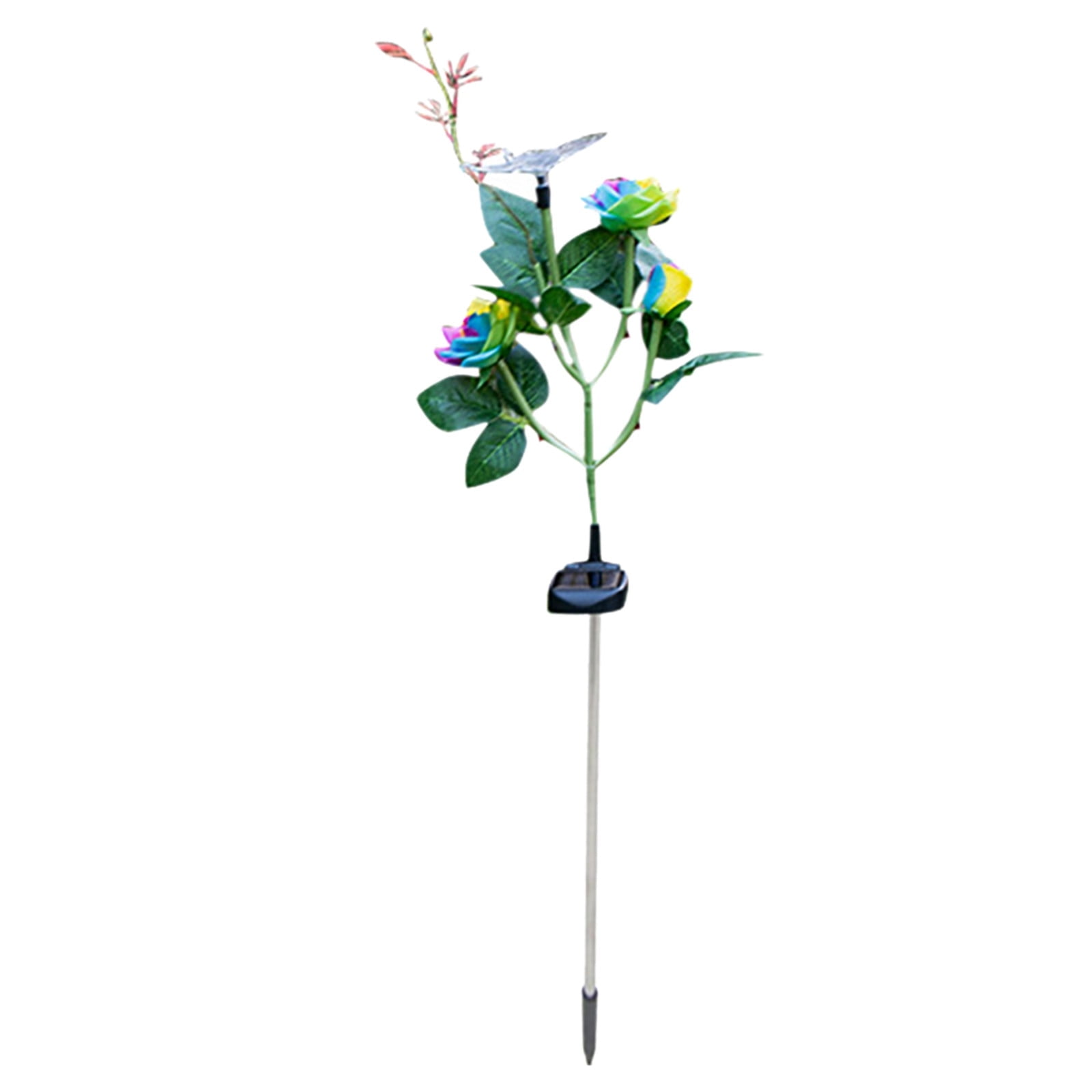 Solar Rose Lights Outdoor Waterproof Garden Stake Flower Lights with ...