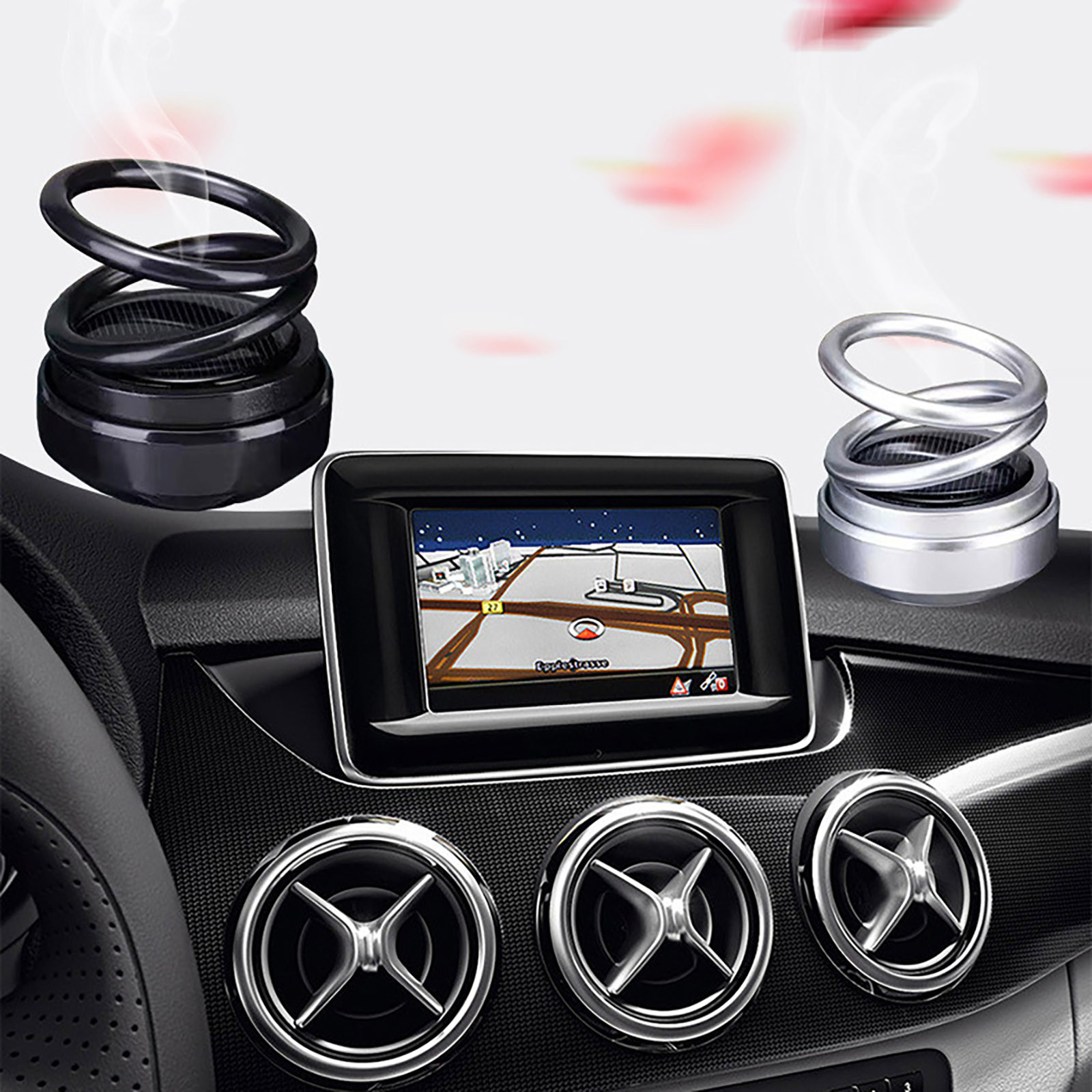 Solar Rotating Car Dashboard Decoration Portable Kinetic Molecular ...