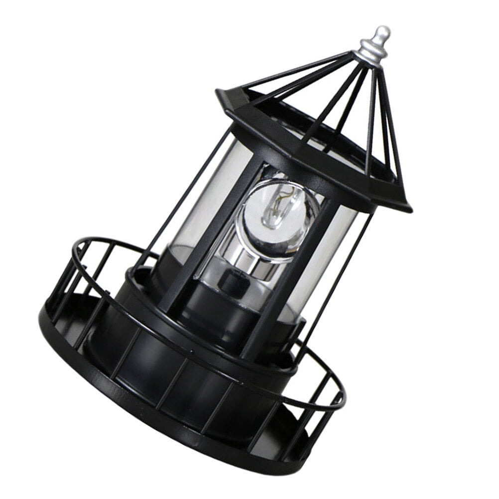 Solar Rotating Light Outdoor Lighthouse Lamp The Garden Lanterns Houses ...