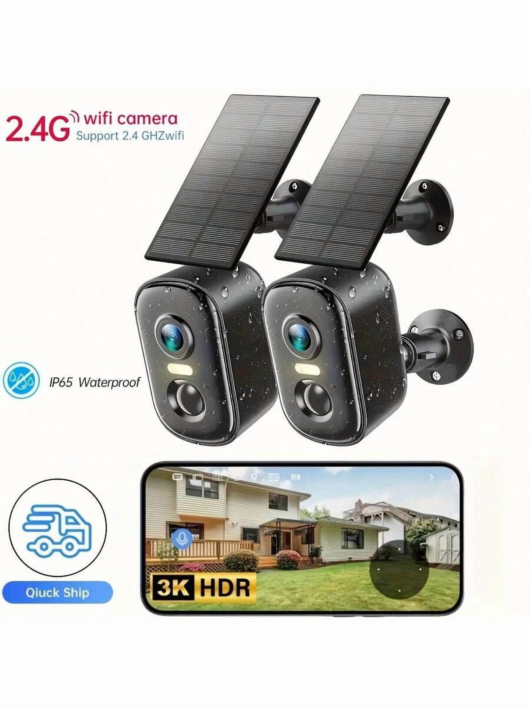 Solar Security Camera 3K Wireless Outdoor IP65 Waterproof, AI Motion ...