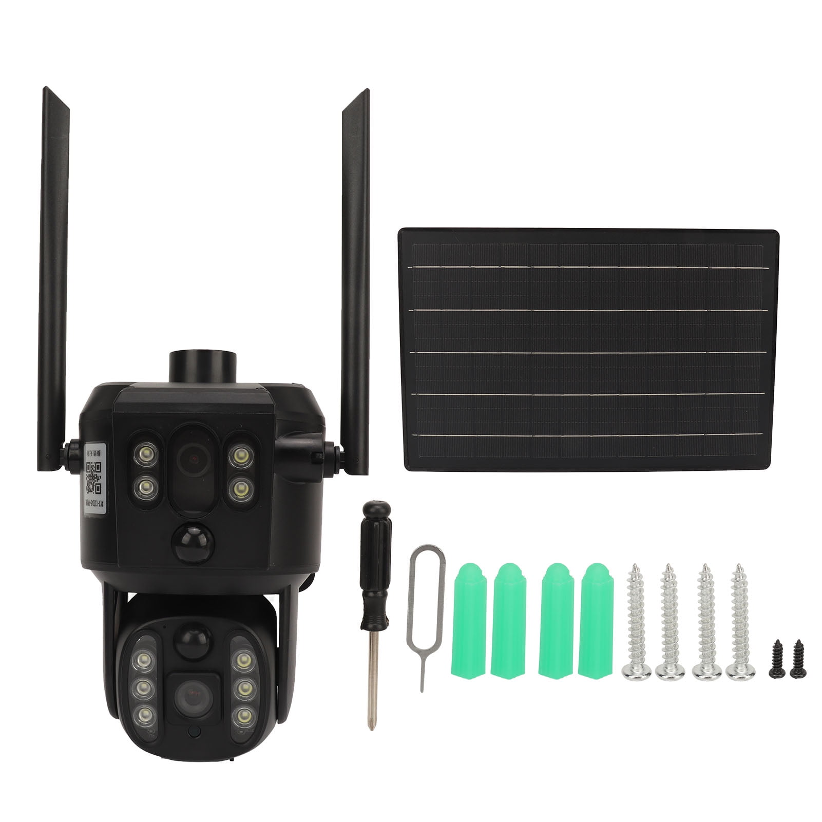 Solar Security Camera 4G 4K Dual Lens with Full Color Night Vision ...