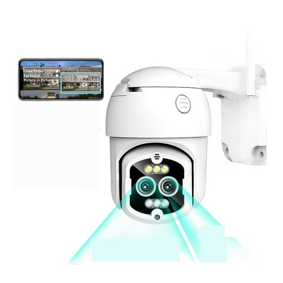 Solar Security Camera 8MP Dual Lens WiFi Camera IP Camera 5MP AI Human ...