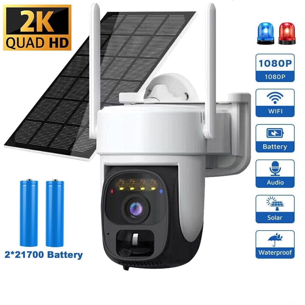 Solar Security Camera Outdoor,Kepeak 2K Outdoor Surveillance Camera ...