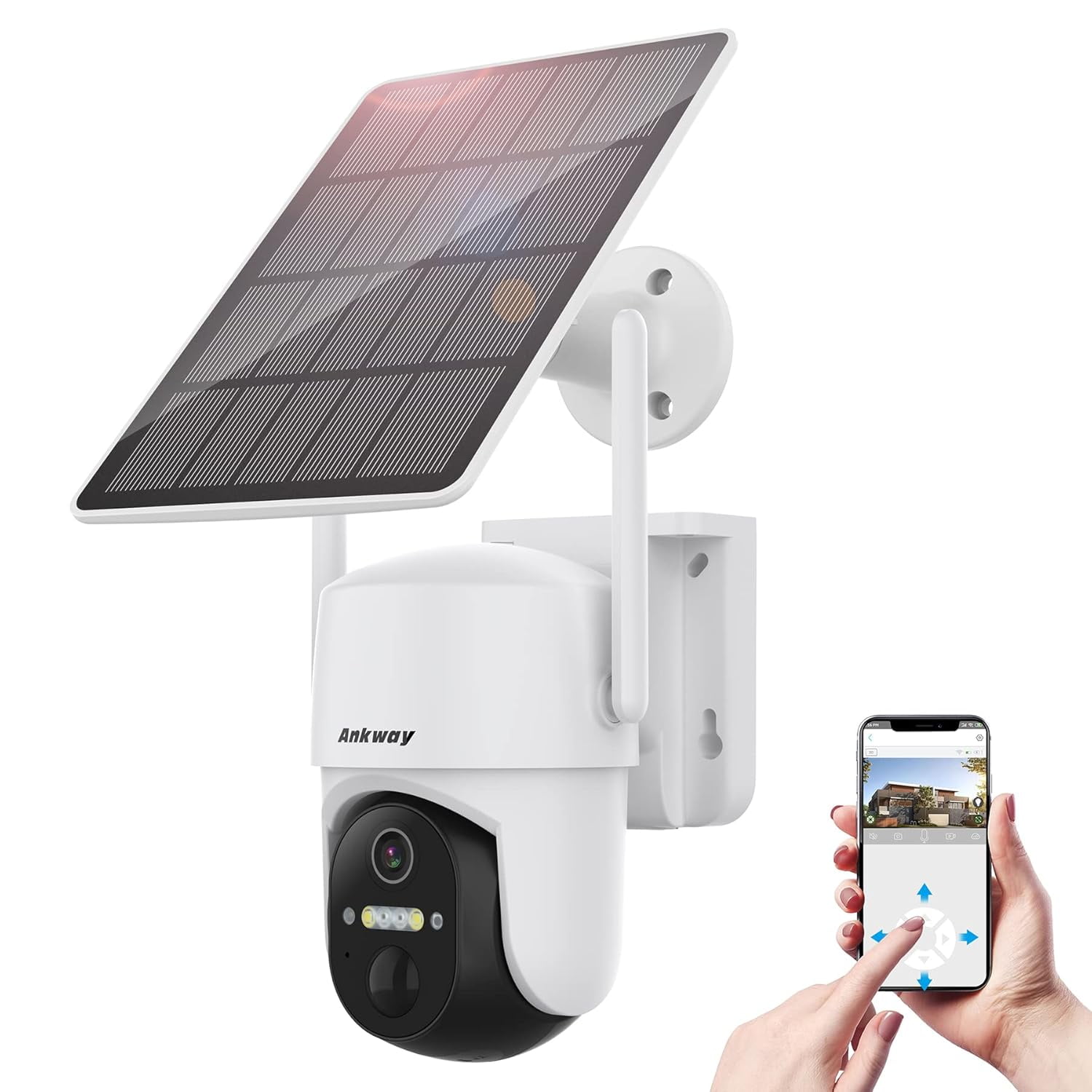 Solar Security Camera, Wireless Outdoor Cameras with Smart App, Color ...