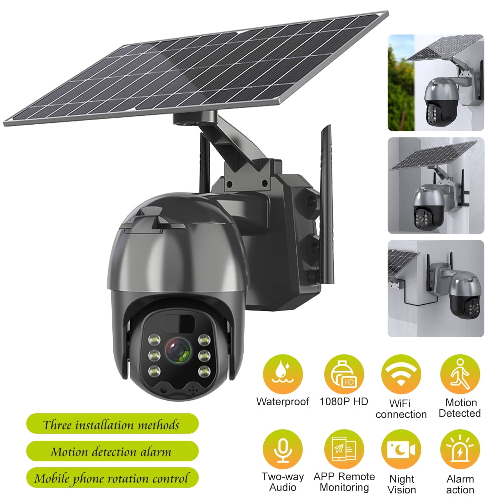 Solar Security Cameras ,DFITO 355° View Pan,Solar Battery Powered WiFi ...