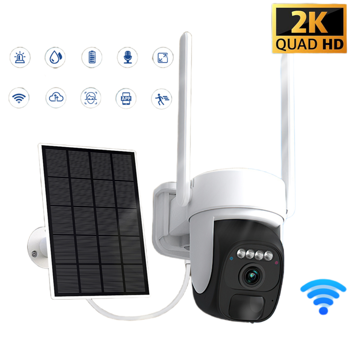 Solar Security Cameras Wireless Outdoor Battery Powered, Kepeak Pan ...