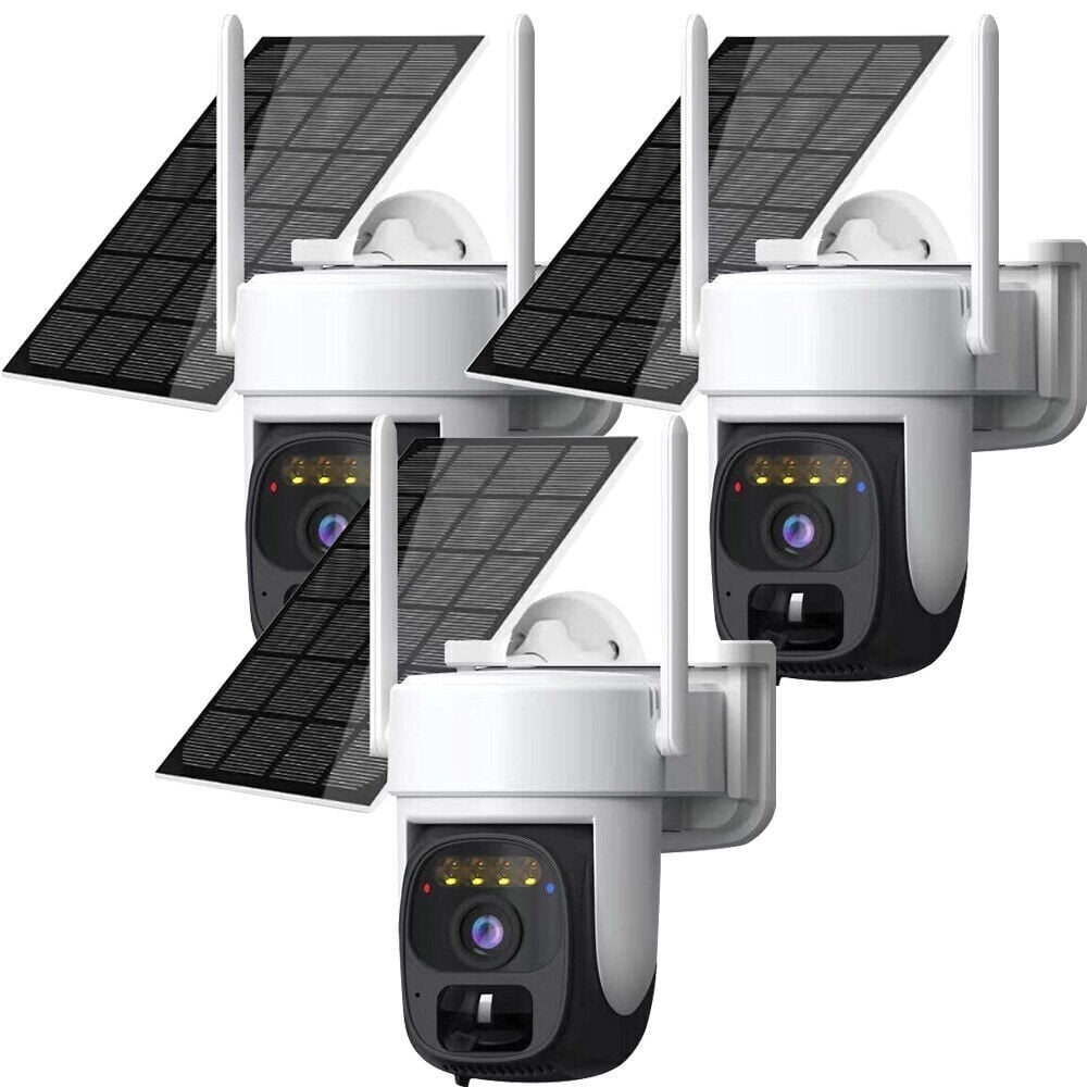 Solar Security Cameras Wireless WiFi,360°View 2K/3MP Outdoor Camera ...