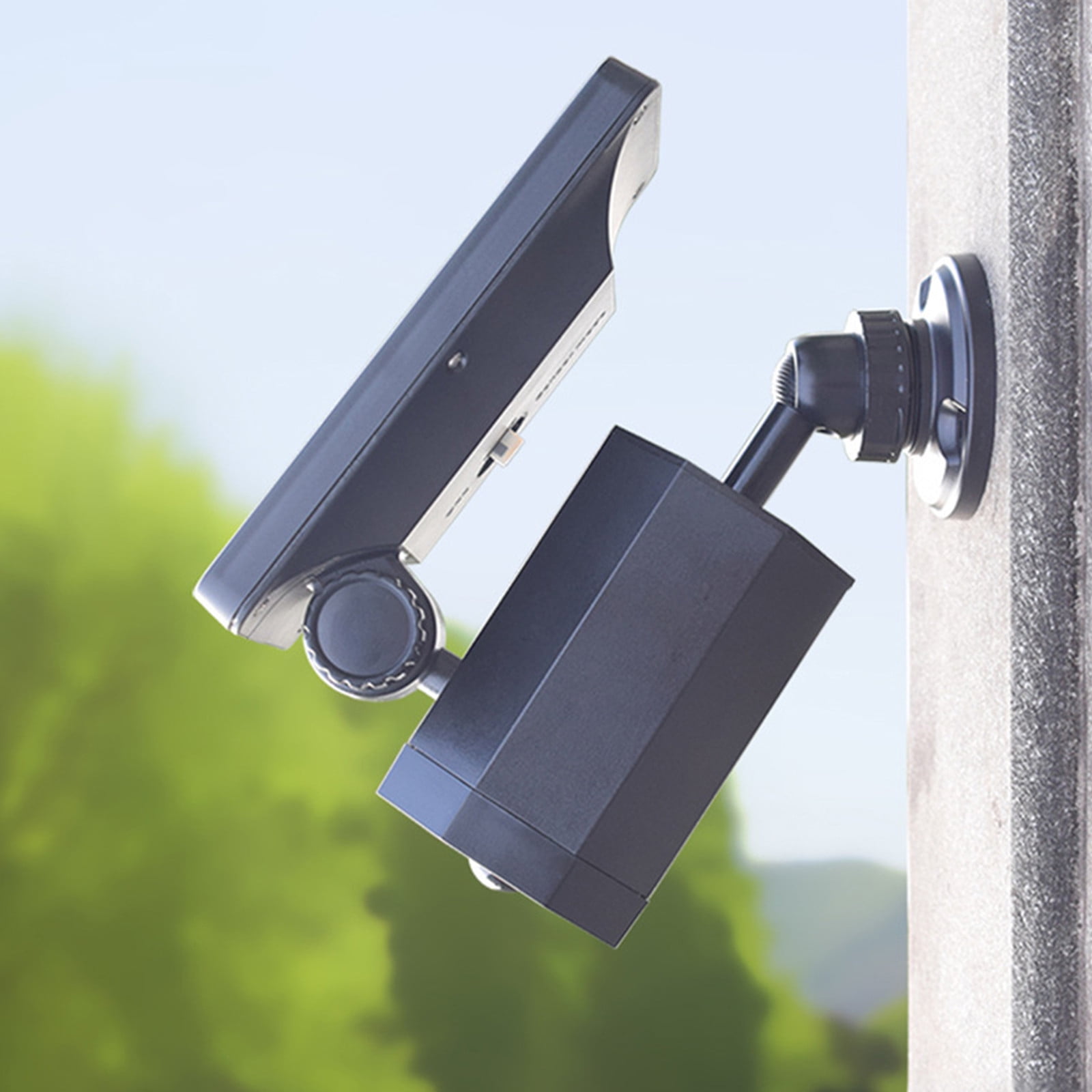 Solar Security Light with Fake Camera | Outdoor Motion Sensor Wall Lamp ...