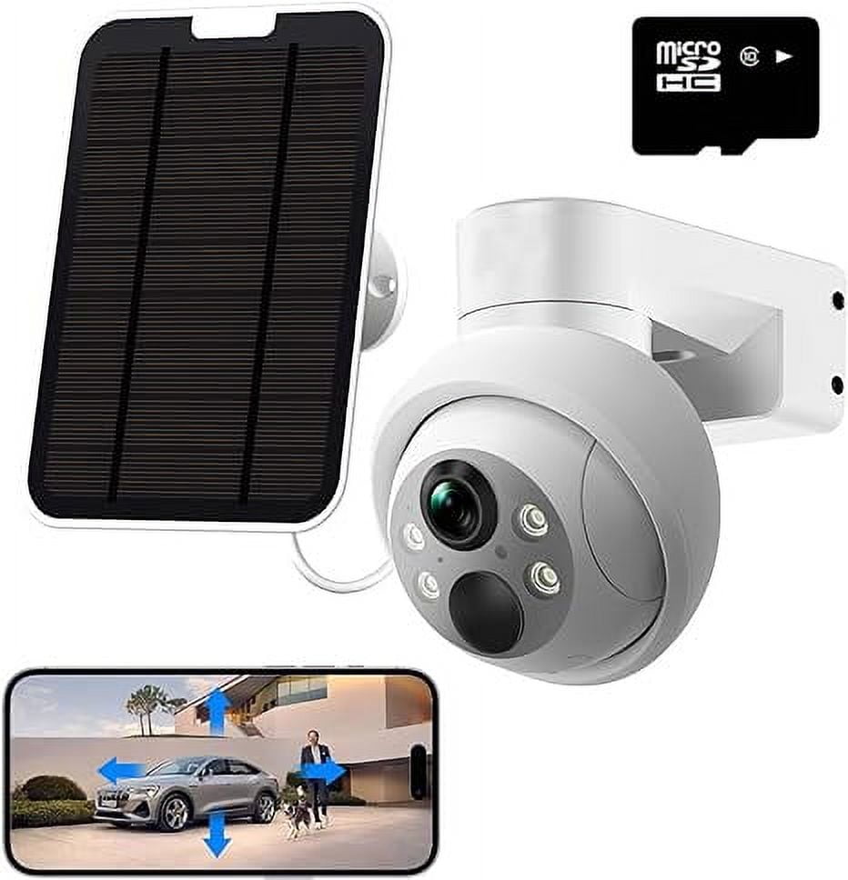 Solar Security Wifi Camera Outdoor, 4MP HD And Color Night Vision ...