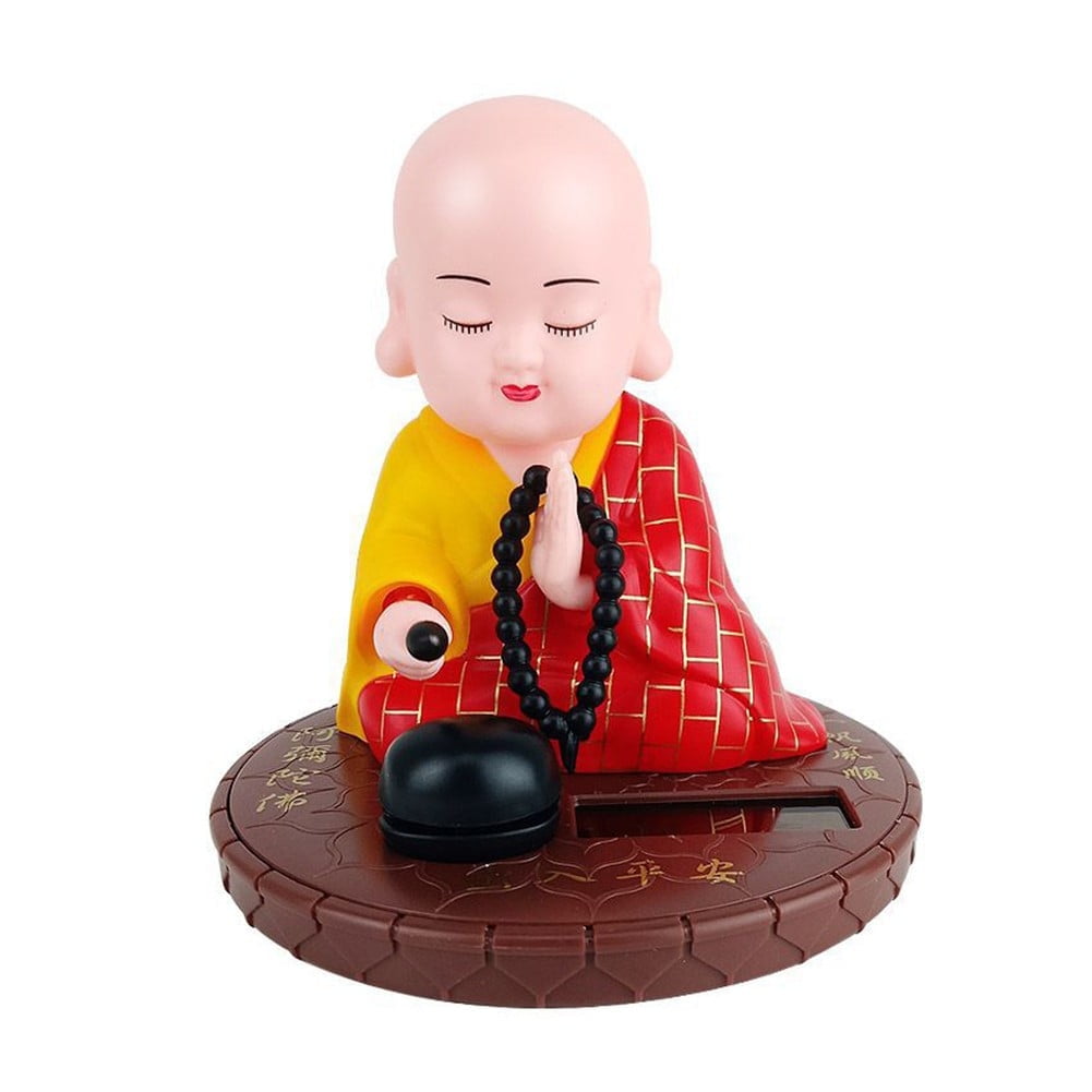 Solar Shaking Monk Ornament Car Home Office Decoration,ABS Material ...