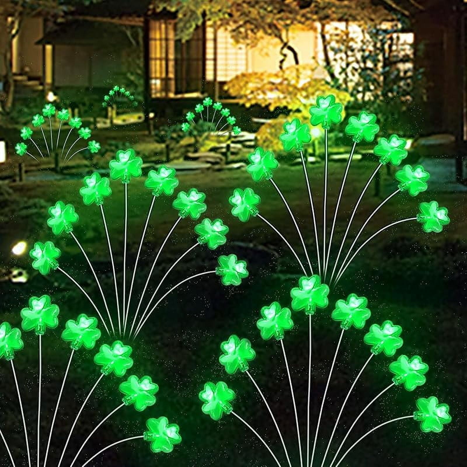 Solar Shamrocks Garden Stake Lights for St. Patrick's Day Decorations ...
