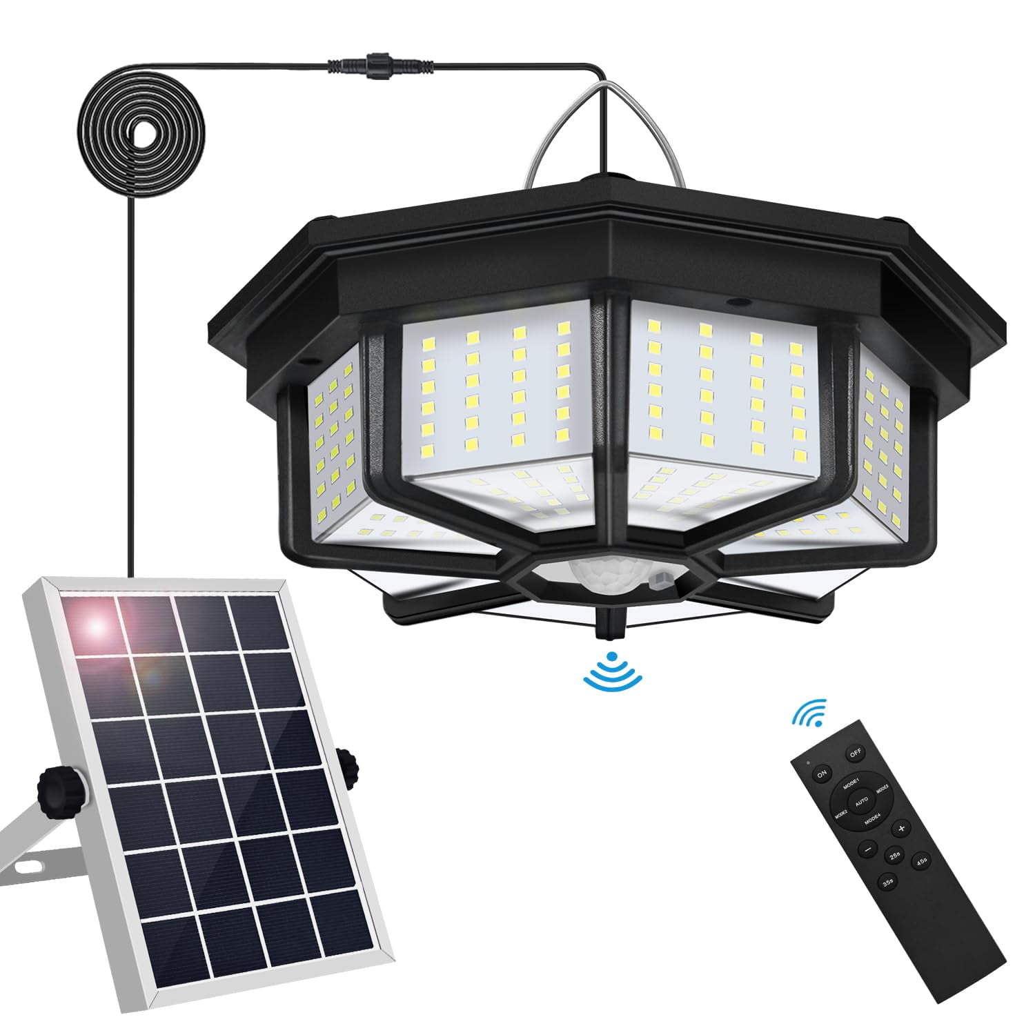 Solar Shed Light Indoor Outdoor, Aqonsie 288LED Solar Powered Motion ...