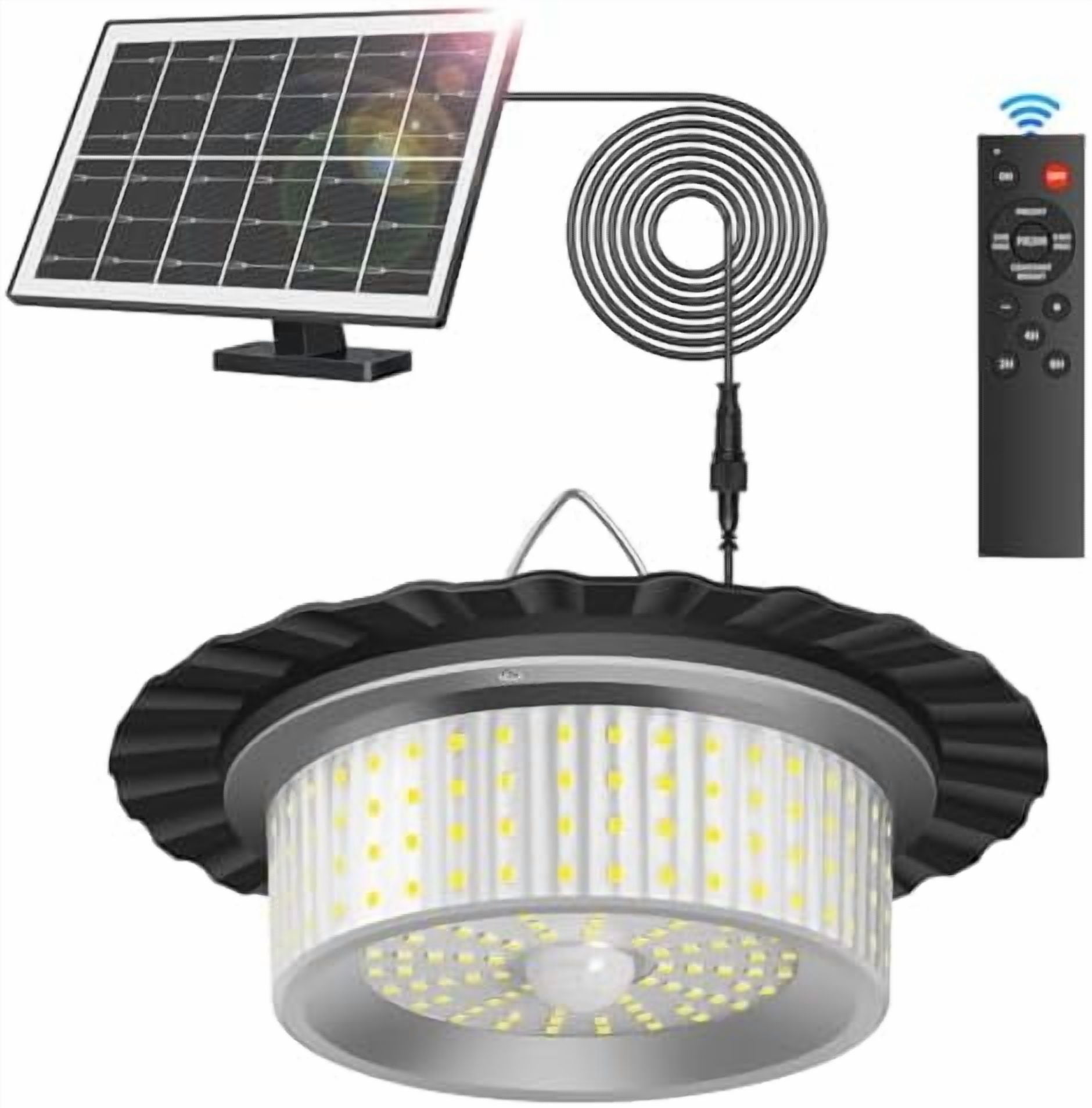 Solar Shed Light Outdoor Indoor, Upgrade 244 LED 360° Lighting Motion ...