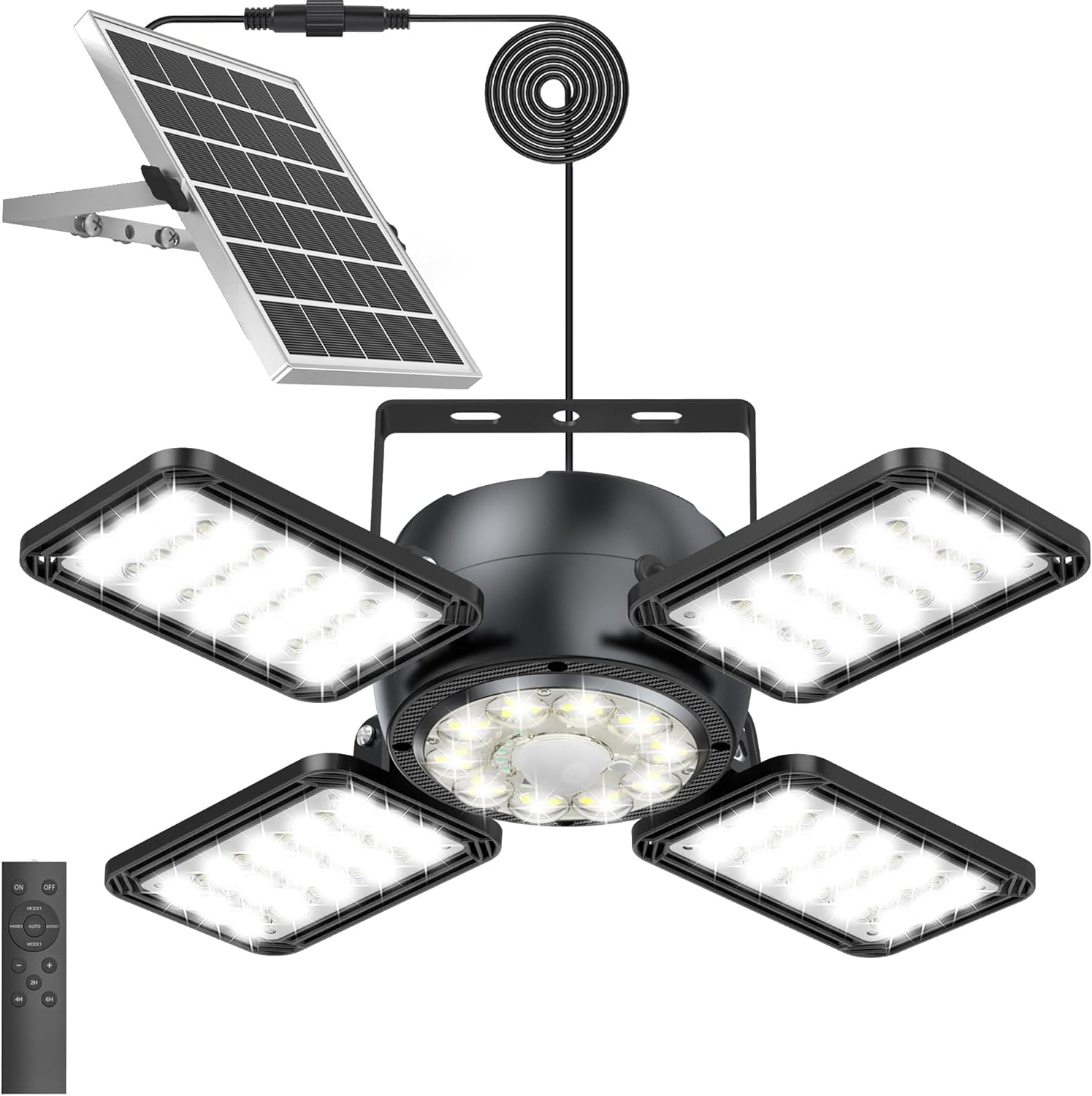 Solar Shed Light Outdoor Indoor, Upgrade 6500K 174 LEDs Motion Sensor ...