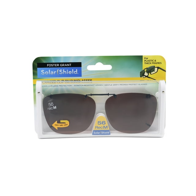 Solar Shield Dioptics ClipOns Unisex Rectangle Fashion Sunglasses ...