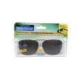 Solar Shield Unisex Rectangle Sunglasses Black Metal Polarized UVA/UVB ...