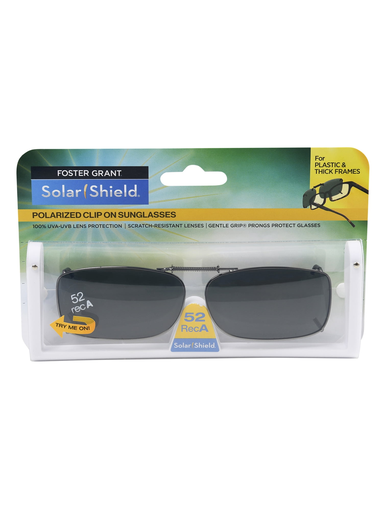 Solar Shield Dioptics Unisex Rectangle Fashion Sunglasses Black ...