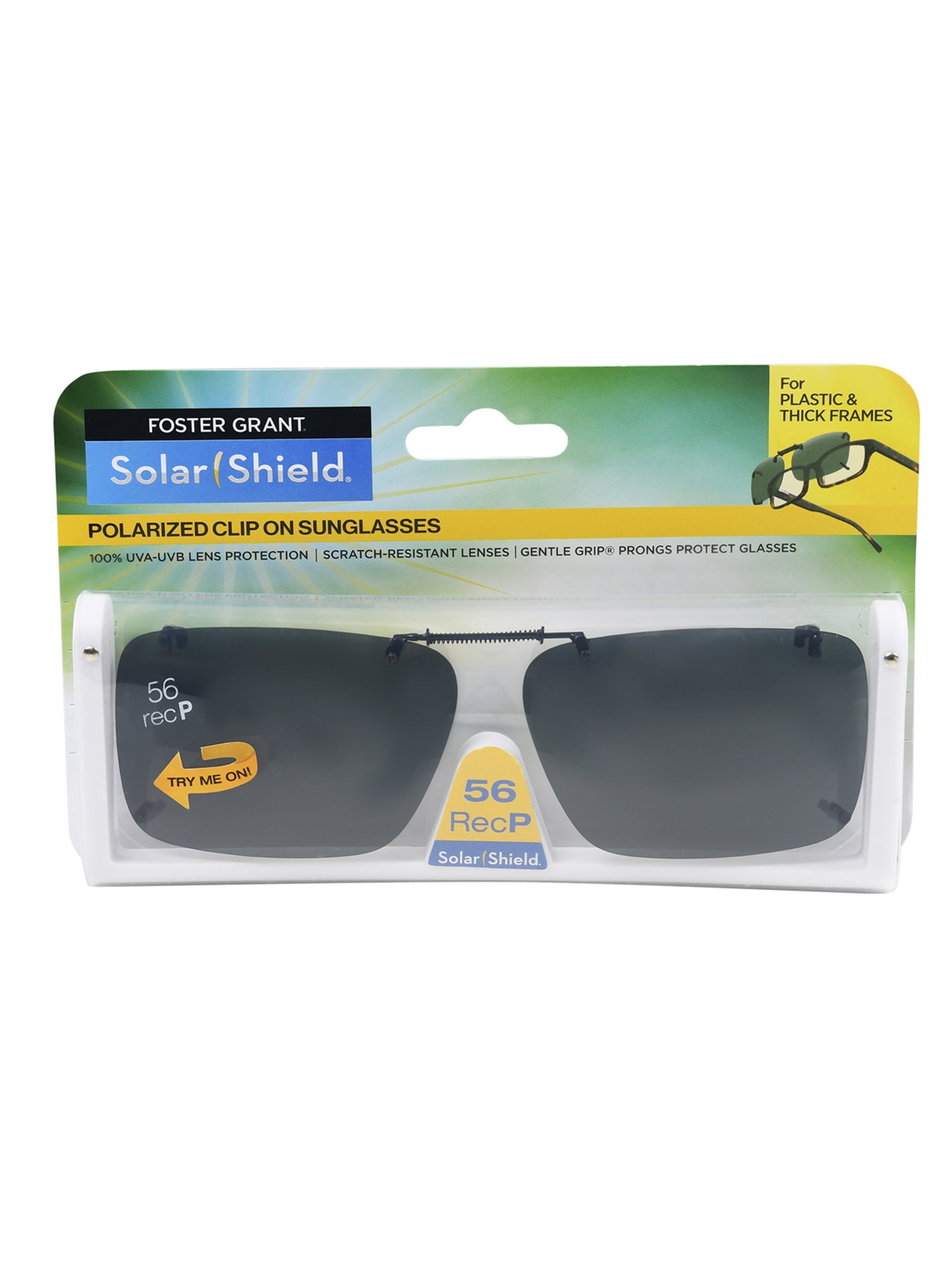 Solar Shield Dioptics Unisex Rectangle Fashion Sunglasses Black ...