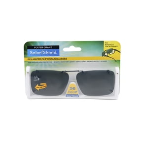 Solar Shield Clip Ons Polarized Sunglasses for Eyeglasses - Black ...