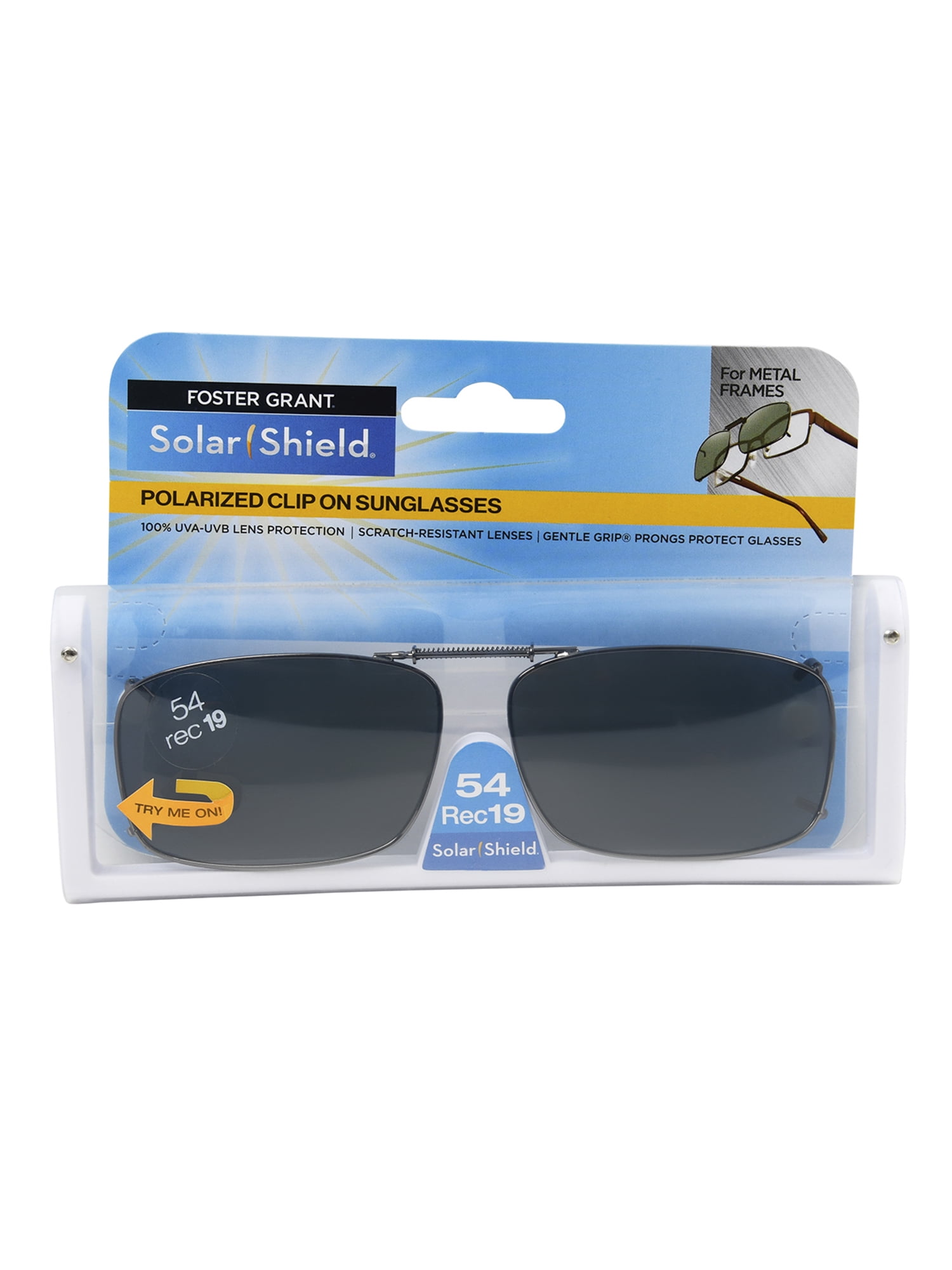 Solar Shield Dioptics Rectangle Fashion Sunglasses - Walmart.com