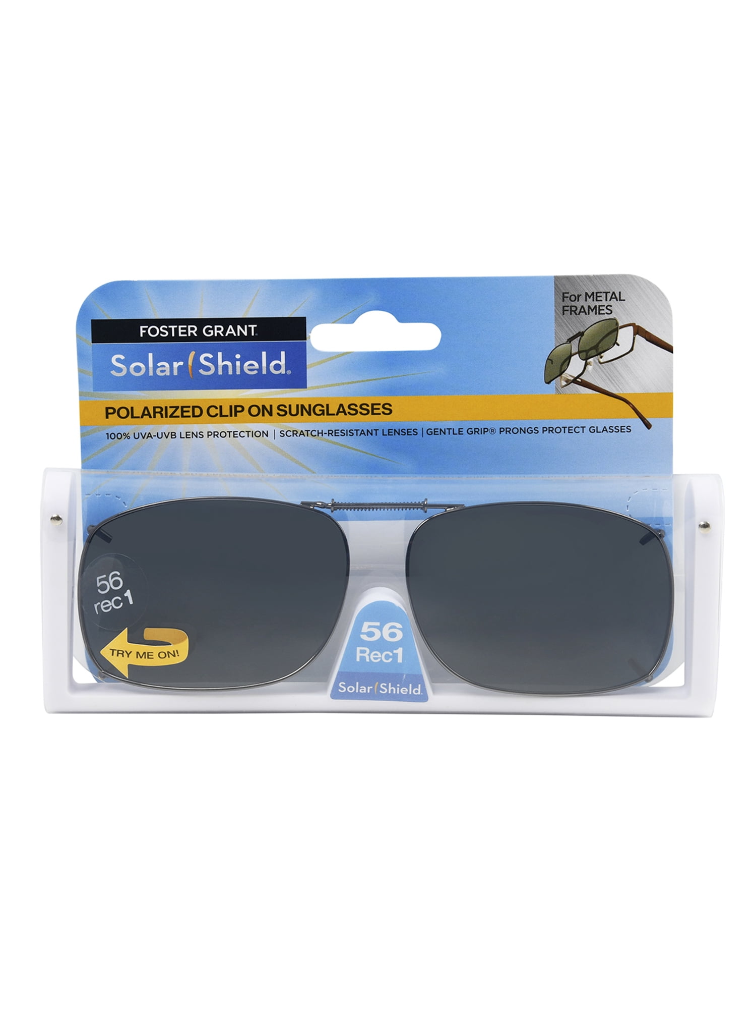 Solar Shield Dioptics Rectangle Fashion Sunglasses - Walmart.com