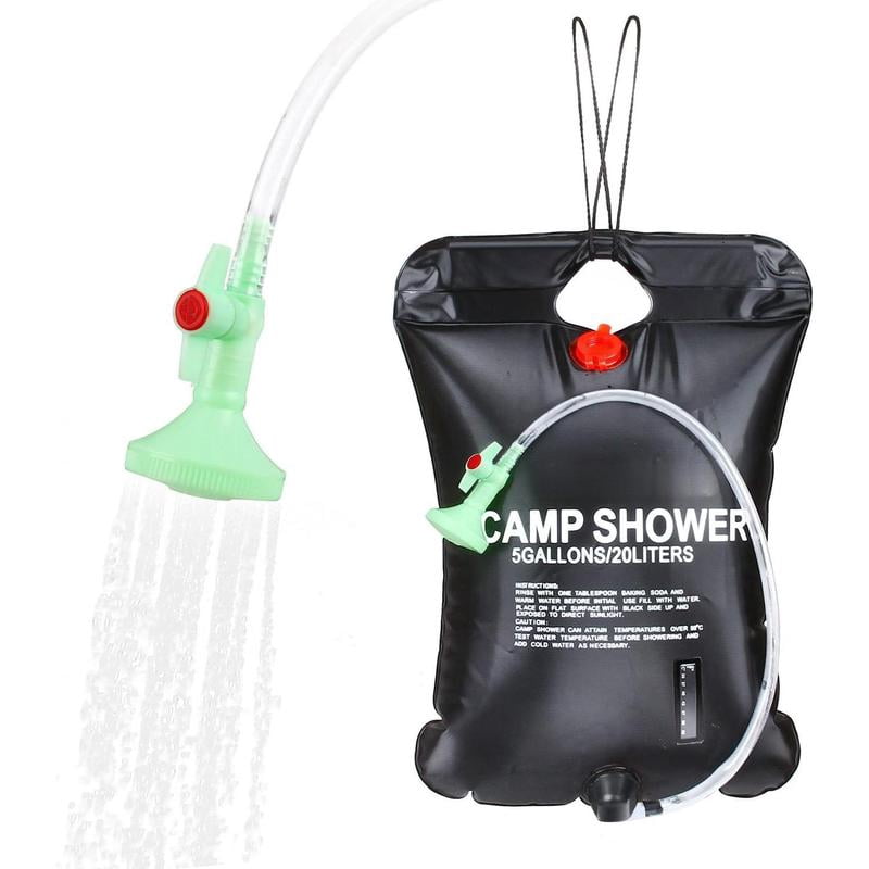 Solar Shower Bag, 5 gallons/20L Solar Heating Camping Shower Bag ...
