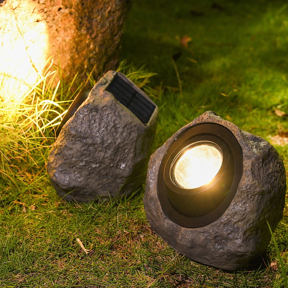 Solar Simulation Stone Lamp Courtyard Lamp Outdoor Garden Decorative ...